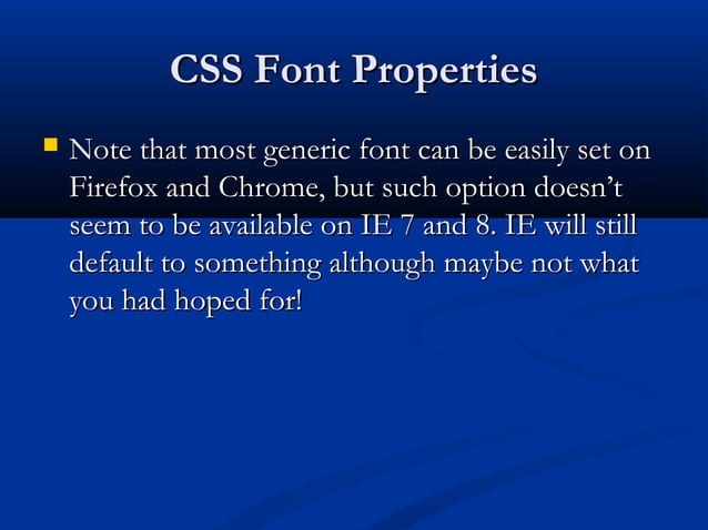 Cascading Style Sheet | CSS | PPT