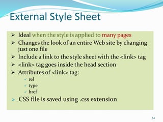 CSS (Cascading Style Sheet) | PPT