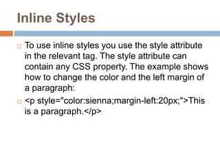 Introduction to CSS | PPTX