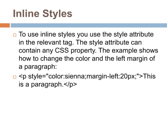 Introduction To Css Pptx