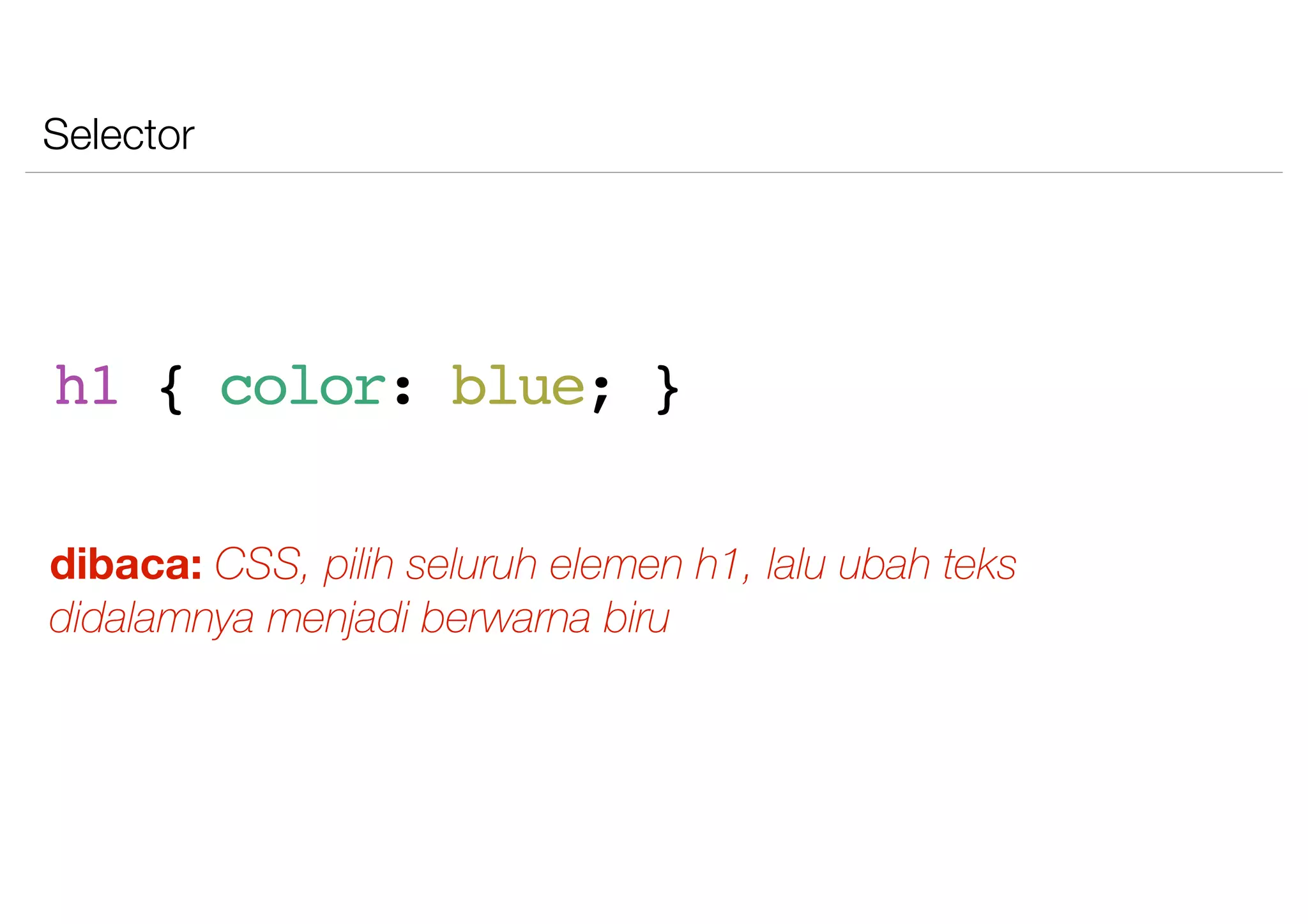 CSS Dasar #2 : Anatomy CSS | PDF