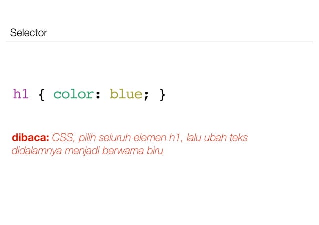 Css Dasar 2 Anatomy Css Ppt