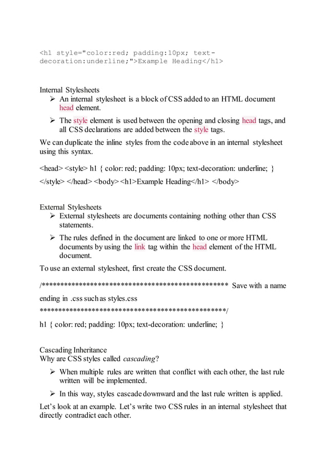 Css Introduction Pdf