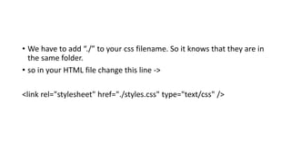 CSS (Cascading Style Sheet) | PPT