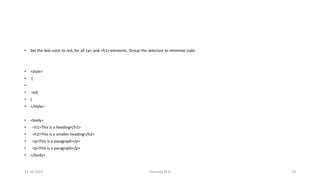 Cascading style sheet: complete explanation with some examples | PPT