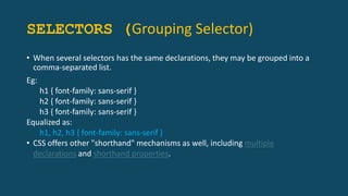 CSS Topic wise Short notes ppt by Navya.E | PPTX