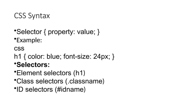 Css Basics For Designs In Html Introduction Ppt