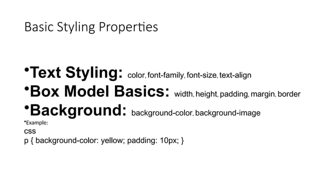 css basics for designs in html: introduction | PPT