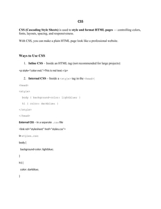 Cascading Styles Sheets Overview .docx