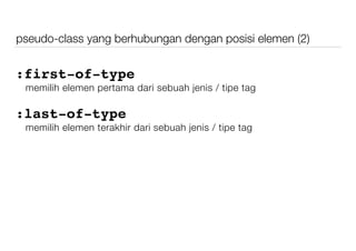 CSS Dasar #8 : Pseudo-class | PDF