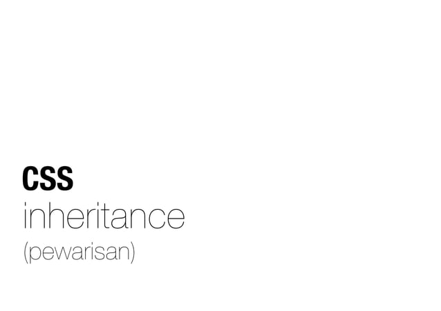 CSS Dasar #9 : Inheritance | PDF