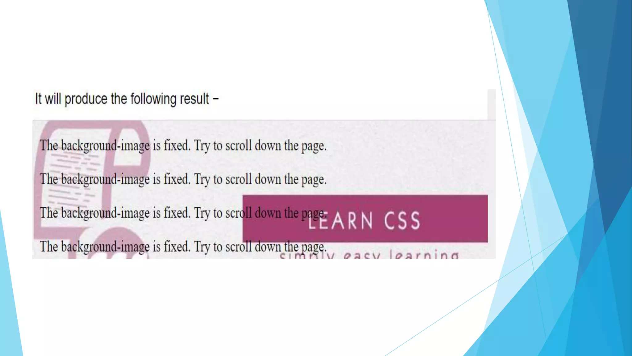 Css backgrounds | PPTX | Web Development | Internet