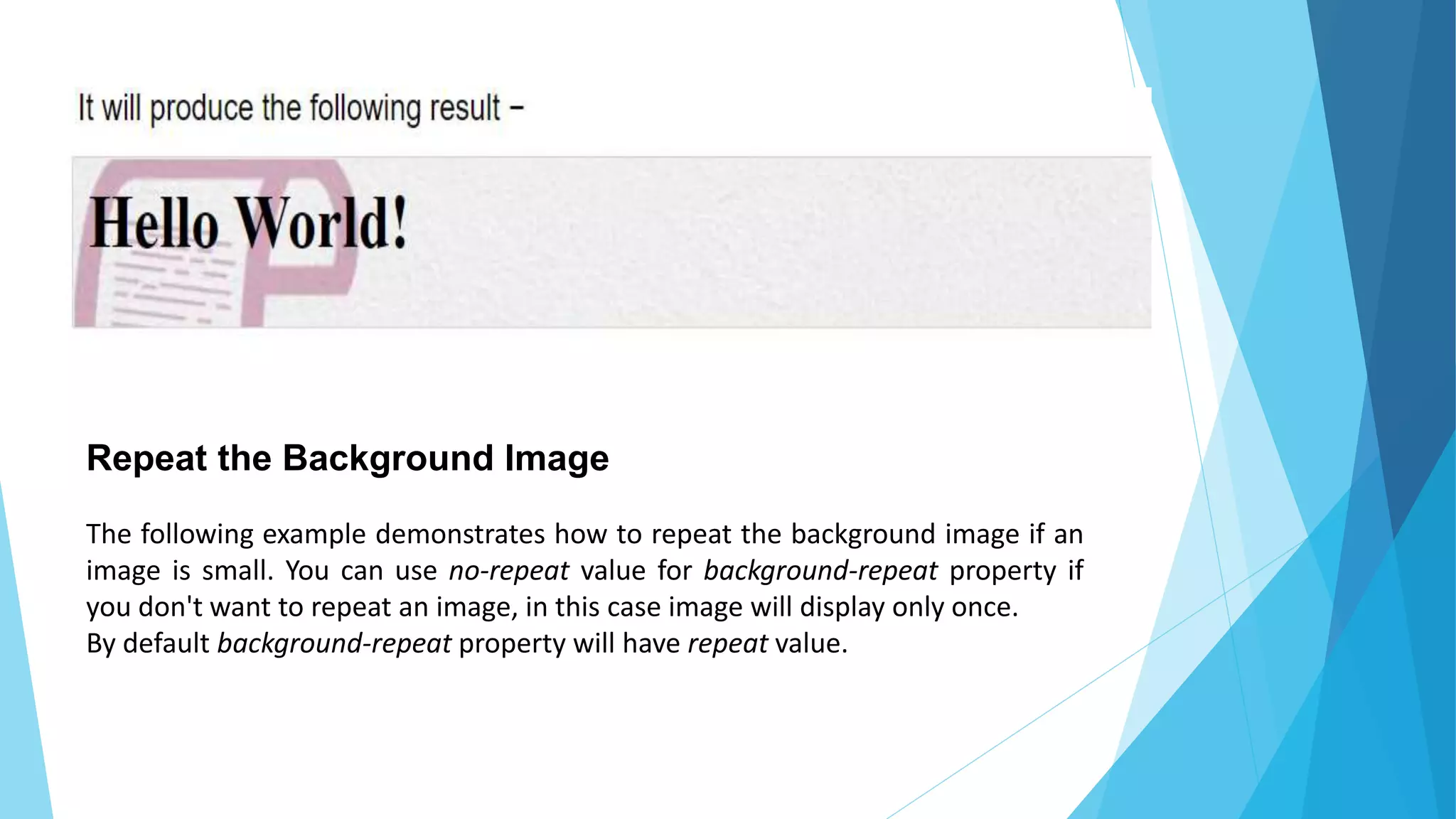 Css backgrounds | PPTX | Web Development | Internet