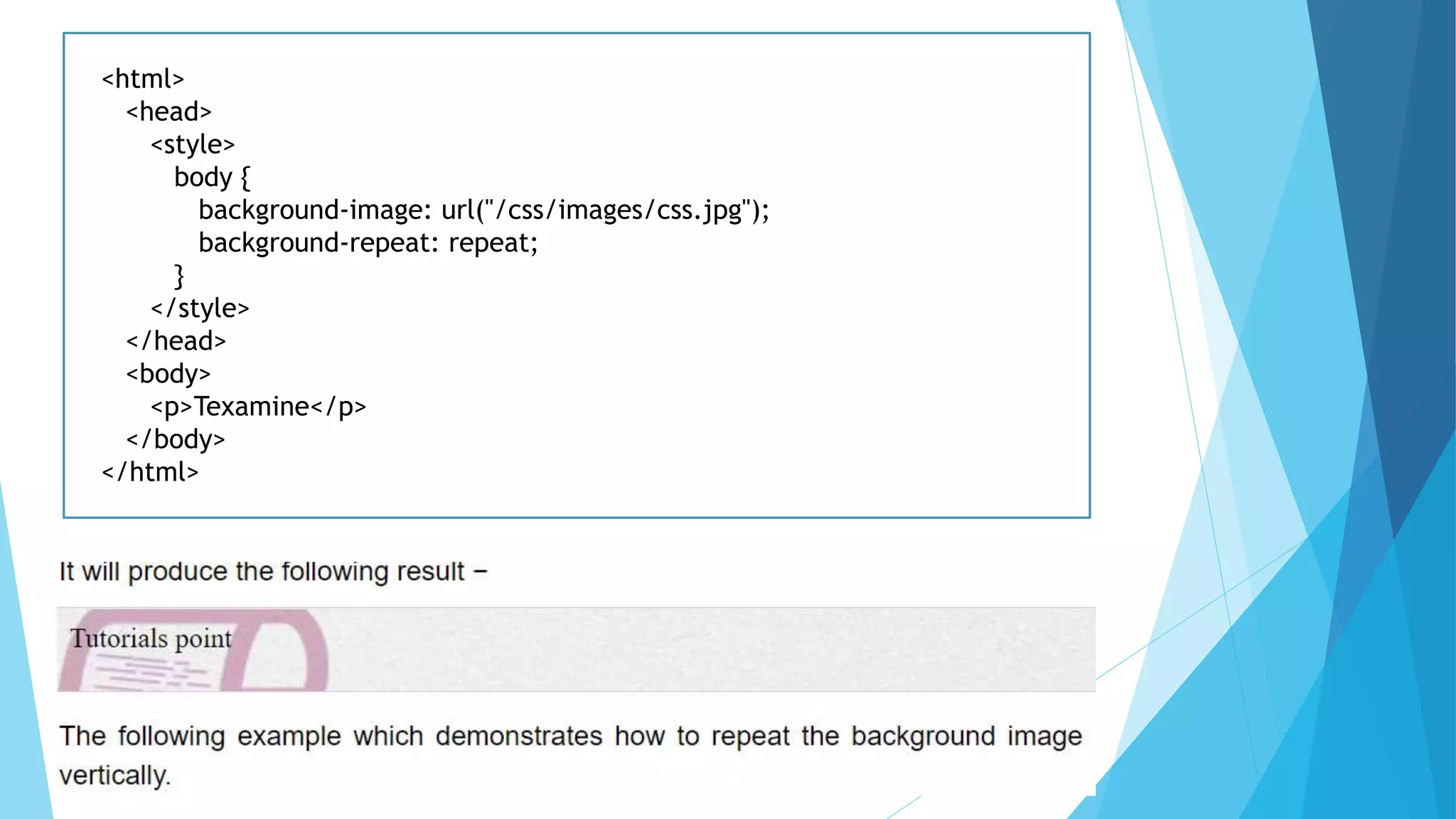 Css backgrounds | PPTX | Web Development | Internet