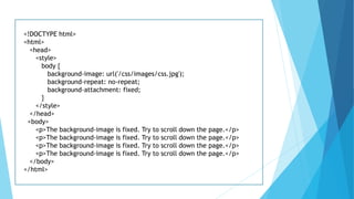 Css backgrounds | PPTX