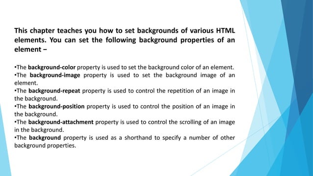 Css backgrounds | PPTX | Web Development | Internet
