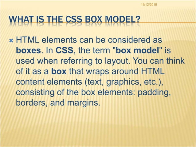 CSS Box Model Presentation | PPSX