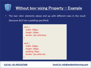 Css box-sizing | PPTX