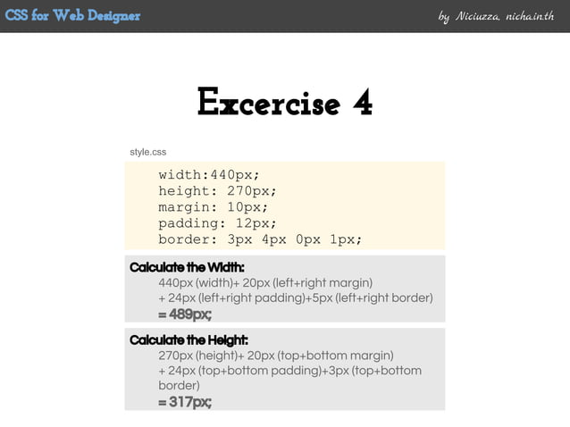 Css Box Model Pdf Web Design And Html Internet