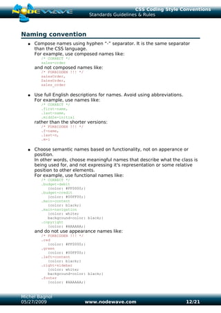 Css coding-style-conventions--standards-guidelines-rules-v1.3 | PDF