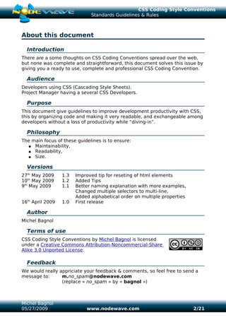Css coding-style-conventions--standards-guidelines-rules-v1.3 | PDF