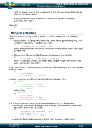 Css coding-style-conventions--standards-guidelines-rules-v1.3 | PDF