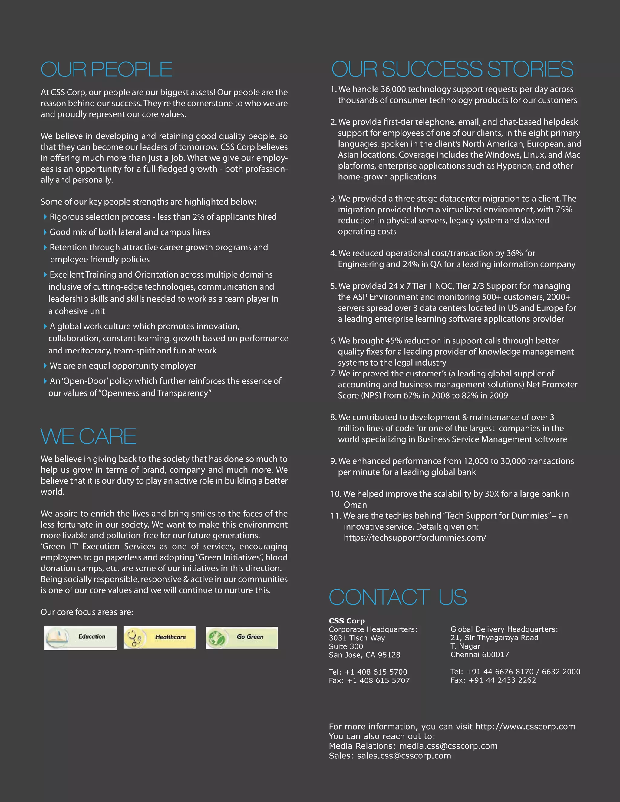 Css Corp Profile | PDF