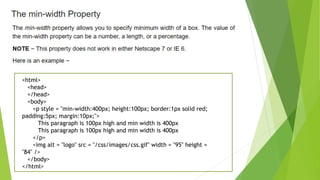 Css dimension | PPTX