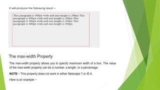 Css dimension | PPTX