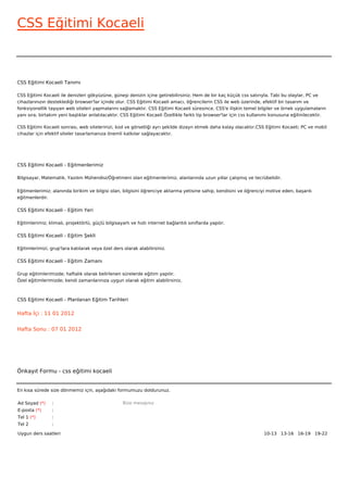Css egitimi-kocaeli | PDF