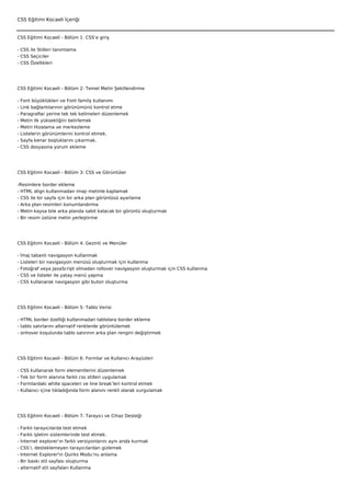 Css egitimi-kocaeli | PDF