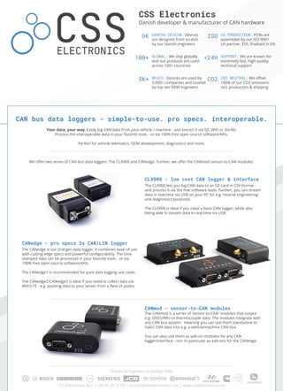 CSS Electronics Catalog for automotive industry | PDF