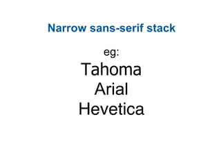 CSS font-stacks | PPT