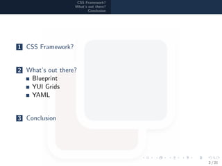 CSS Frameworks | PDF | Web Development | Internet