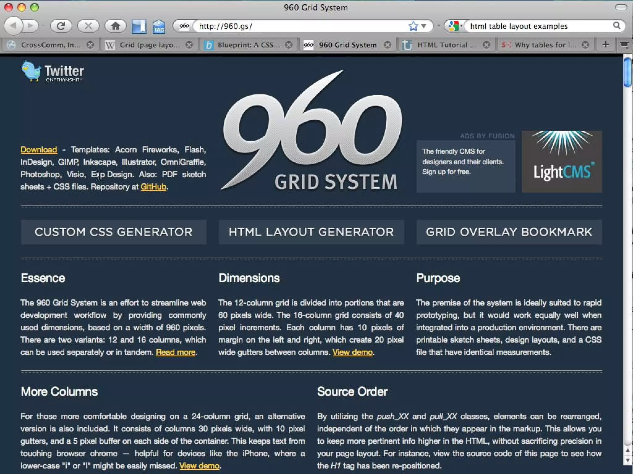 Css Grid Layout W Blueprint Css Pdf Web Design And Html Internet