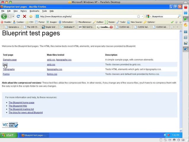 CSS Grid Layout w/ Blueprint CSS | PDF | Web Design and HTML | Internet