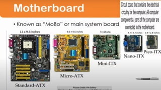 Introduction to computer hardware and software | PPTX