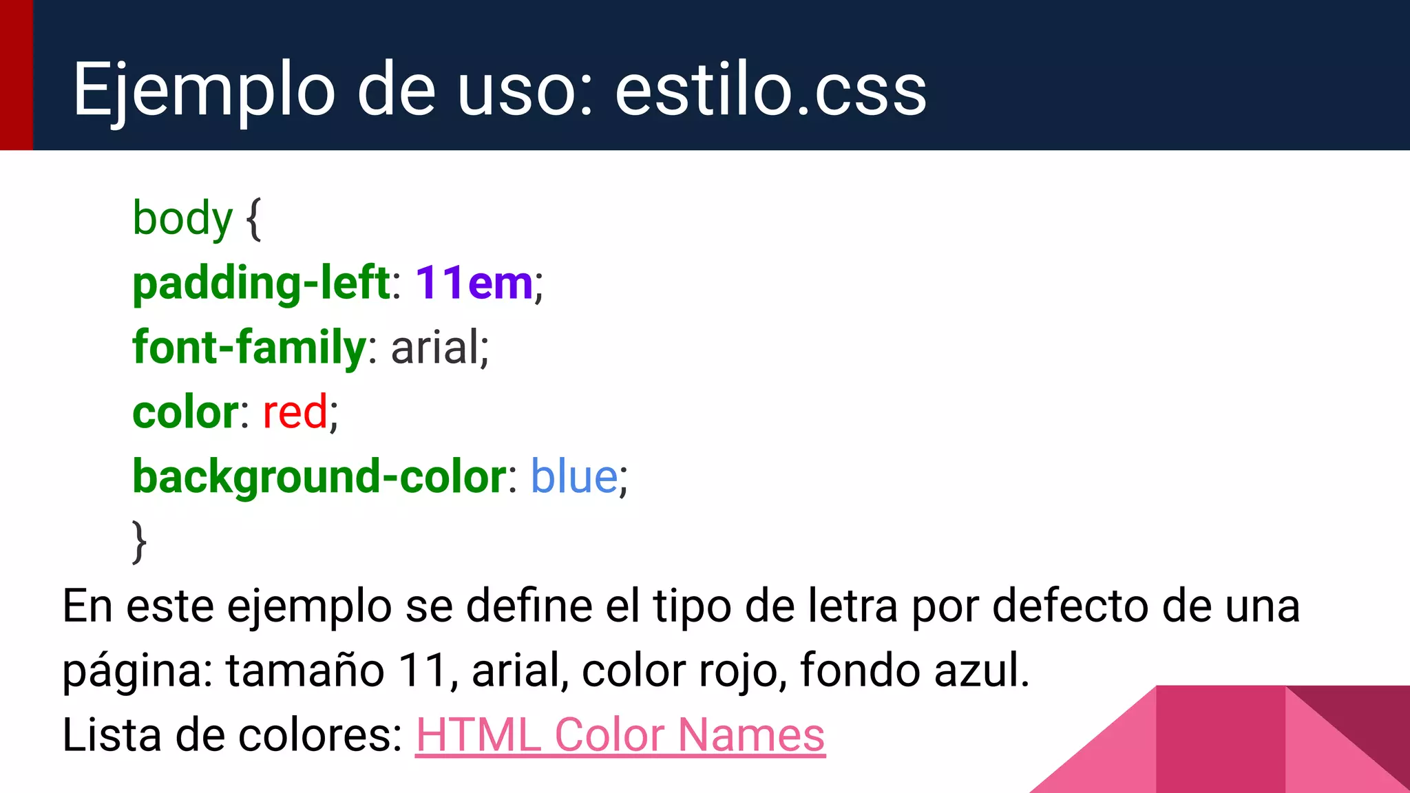 CSS Hoja de estilo en cascada | PPT