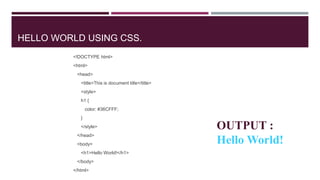 Css home | PPT