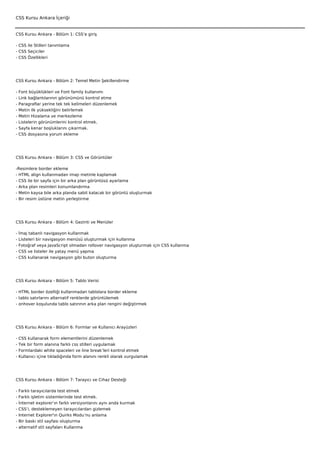 Css kursu-ankara | PDF