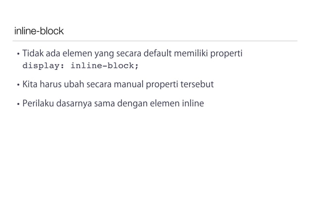 CSS Layouting #1 : Display | PDF