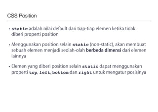 CSS Layouting #5 : Position | PDF