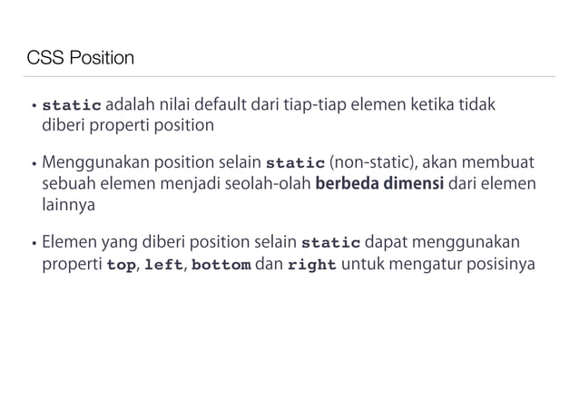 CSS Layouting #5 : Position | PDF
