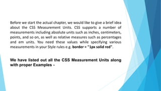 Css measurement units | PPTX