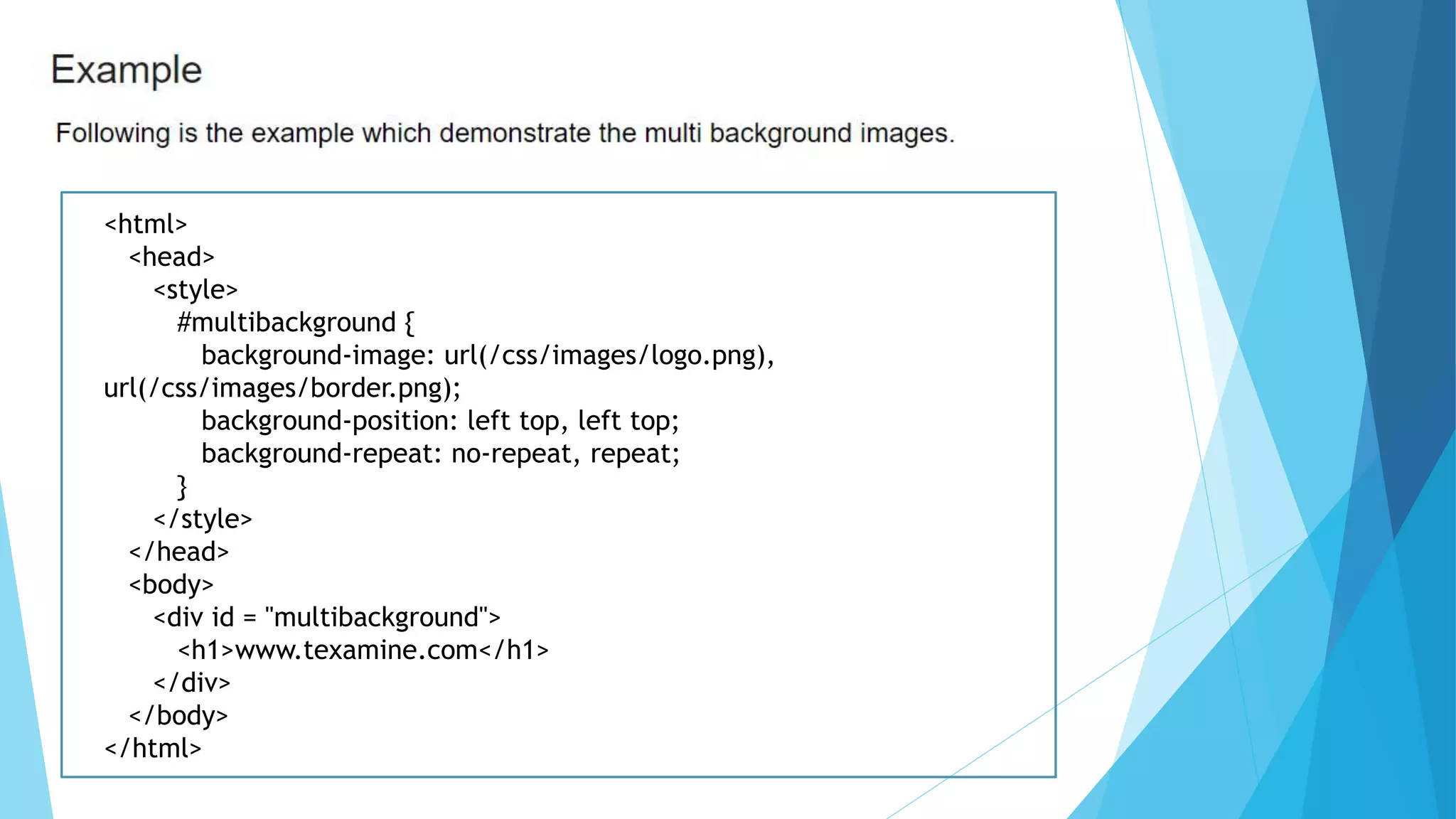 Css multi background | PPT