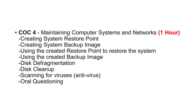 Css nc ii | PPTX | Computing | Technology & Computing