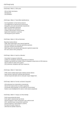 Css ornegi | PDF