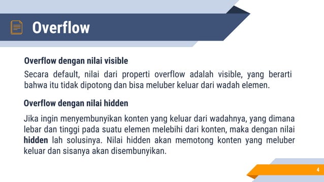 Mater Kelas X RPL (Desain Web) CSS - Overflow dan Float.pptx