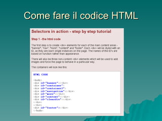 Css Per Fare Tre Colonne | PPT