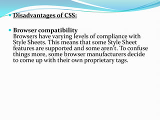 CSCADING style sheet. Internal external inline | PPT